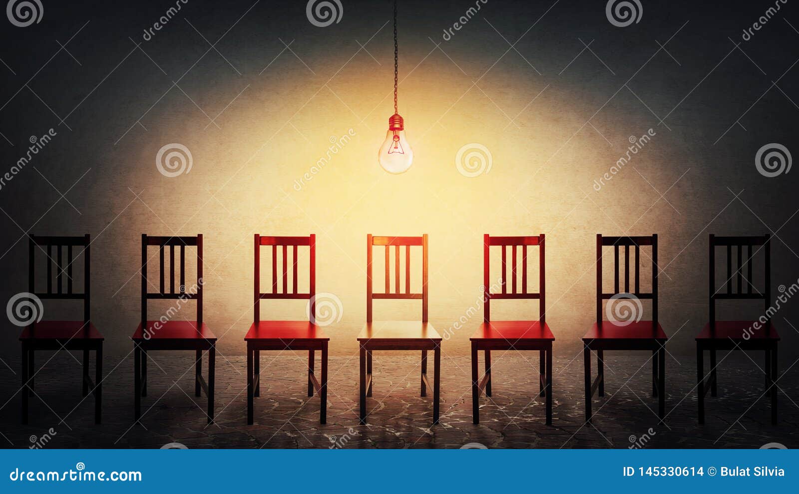 Chairs Row Job Recruitment Opportunity Stock Photo - Image of bench ...
