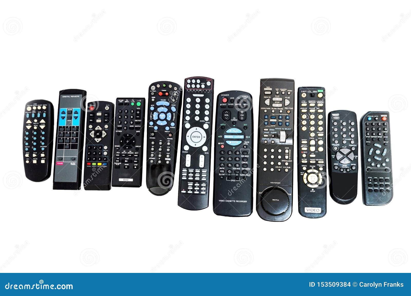 Row of Many Different Remotes Stock Photo - Image of remote, eleven ...