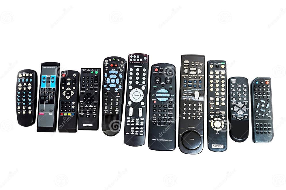Row of Many Different Remotes Stock Photo - Image of remote, eleven ...