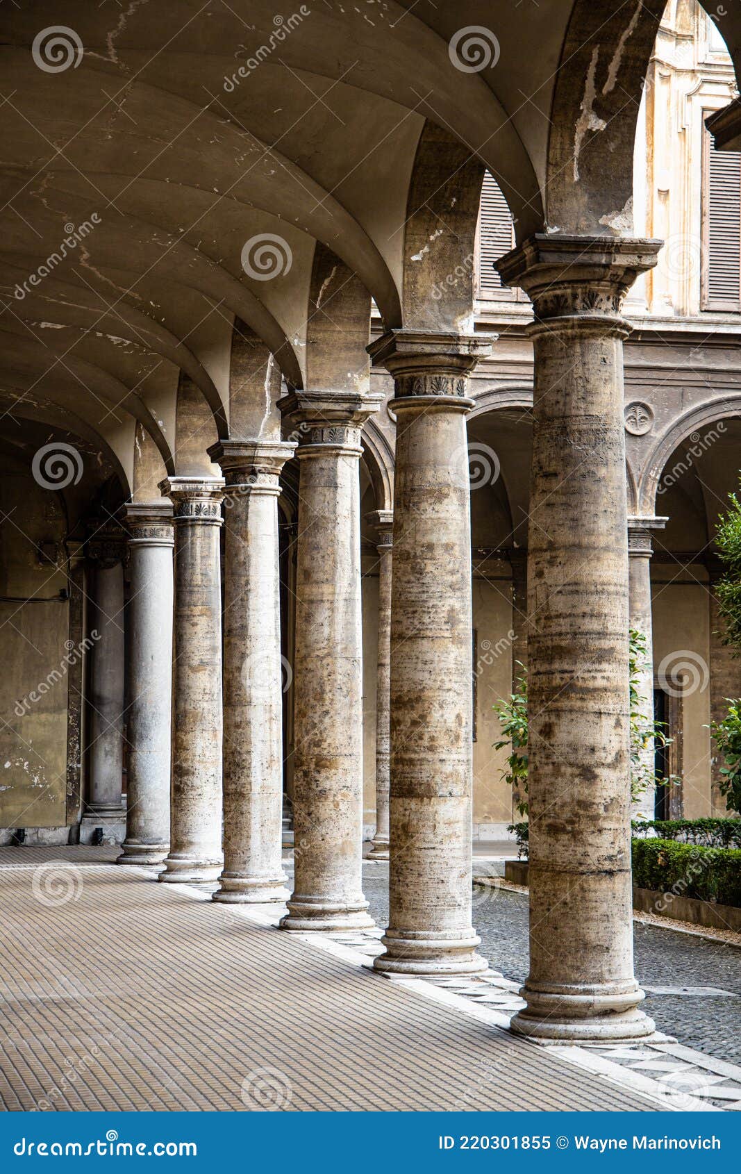 A Row of Marble Columns in Rome Stock Image - Image of italy ...