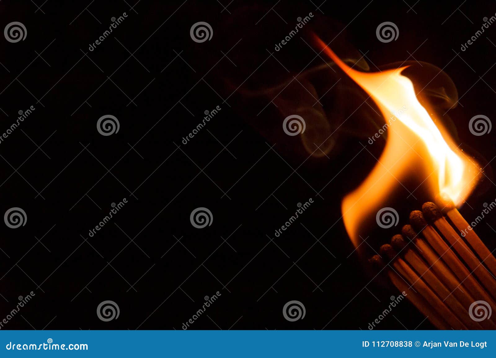 A Row of Matches Being Ignited Stock Photo - Image of destruction ...