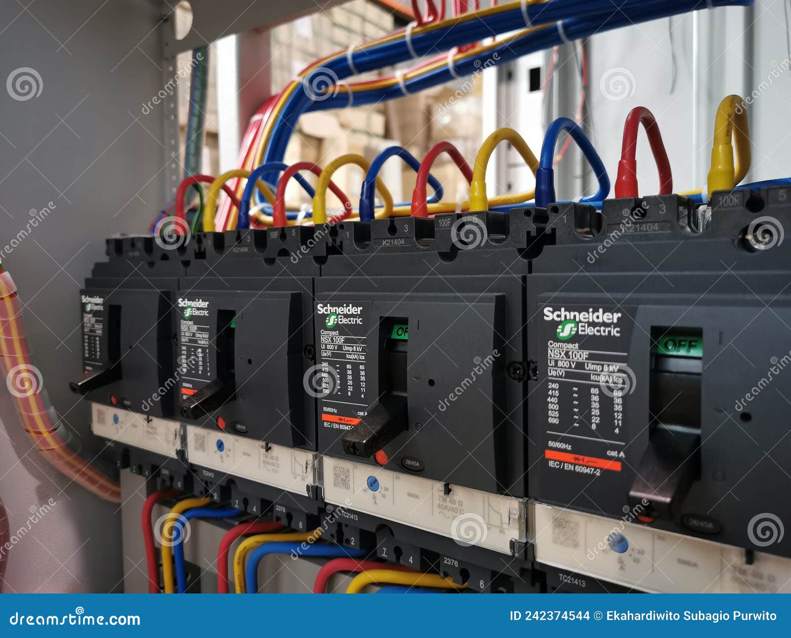 Low Voltage Switchboard Interior With Electrical Parts Editorial Image ...