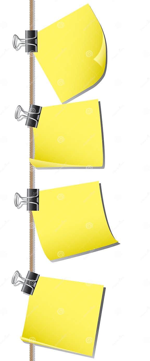 Row of memo notes stock vector. Illustration of office - 12799195