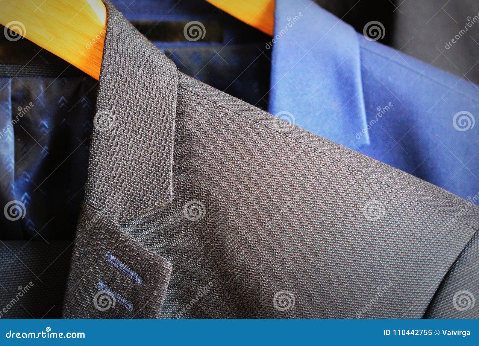 Row of Men`s Suits Hanging on Rack Stock Image - Image of male, apparel ...