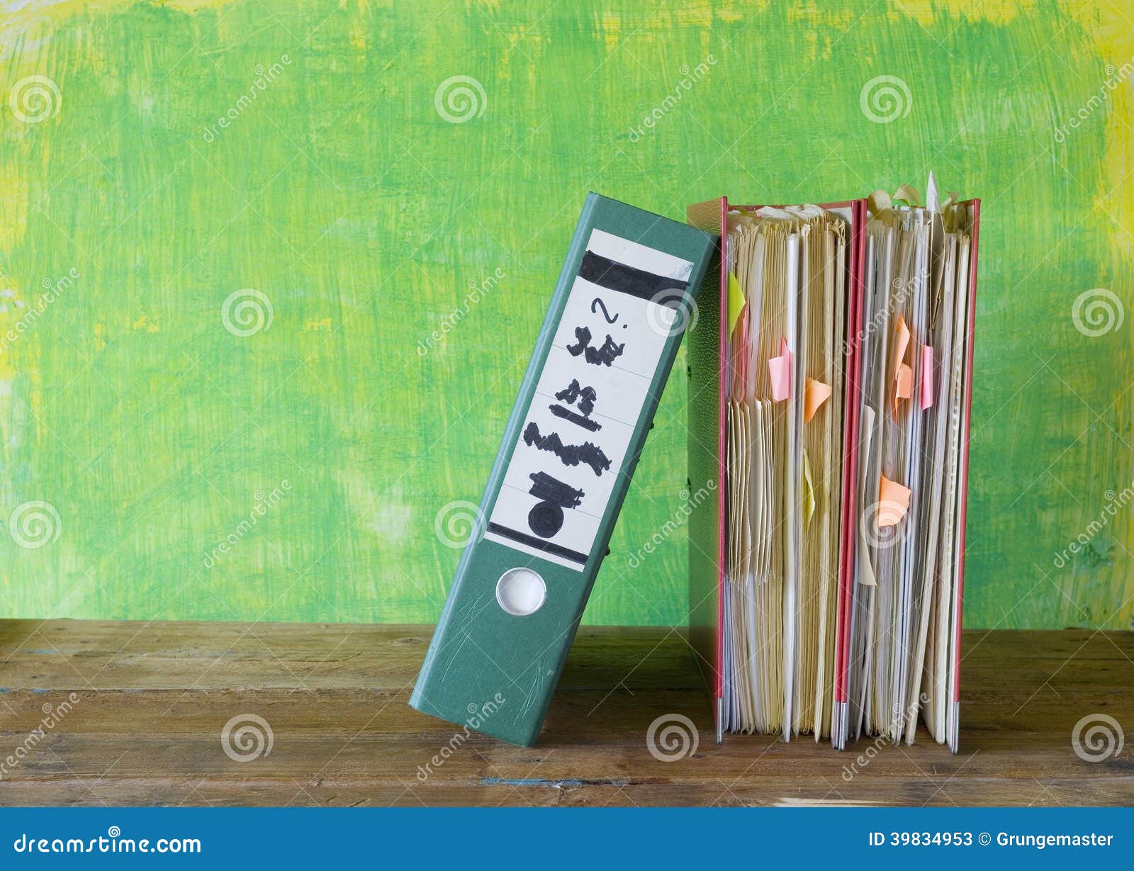 Row of messy file folders, stock image. Image of archive - 39834953