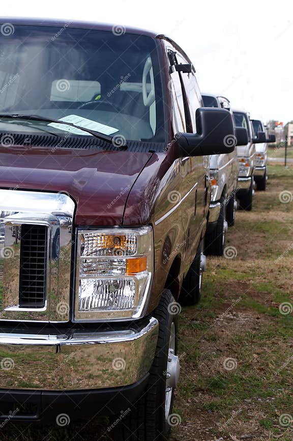Row of Mini Vans stock photo. Image of driving, wagon - 8986418