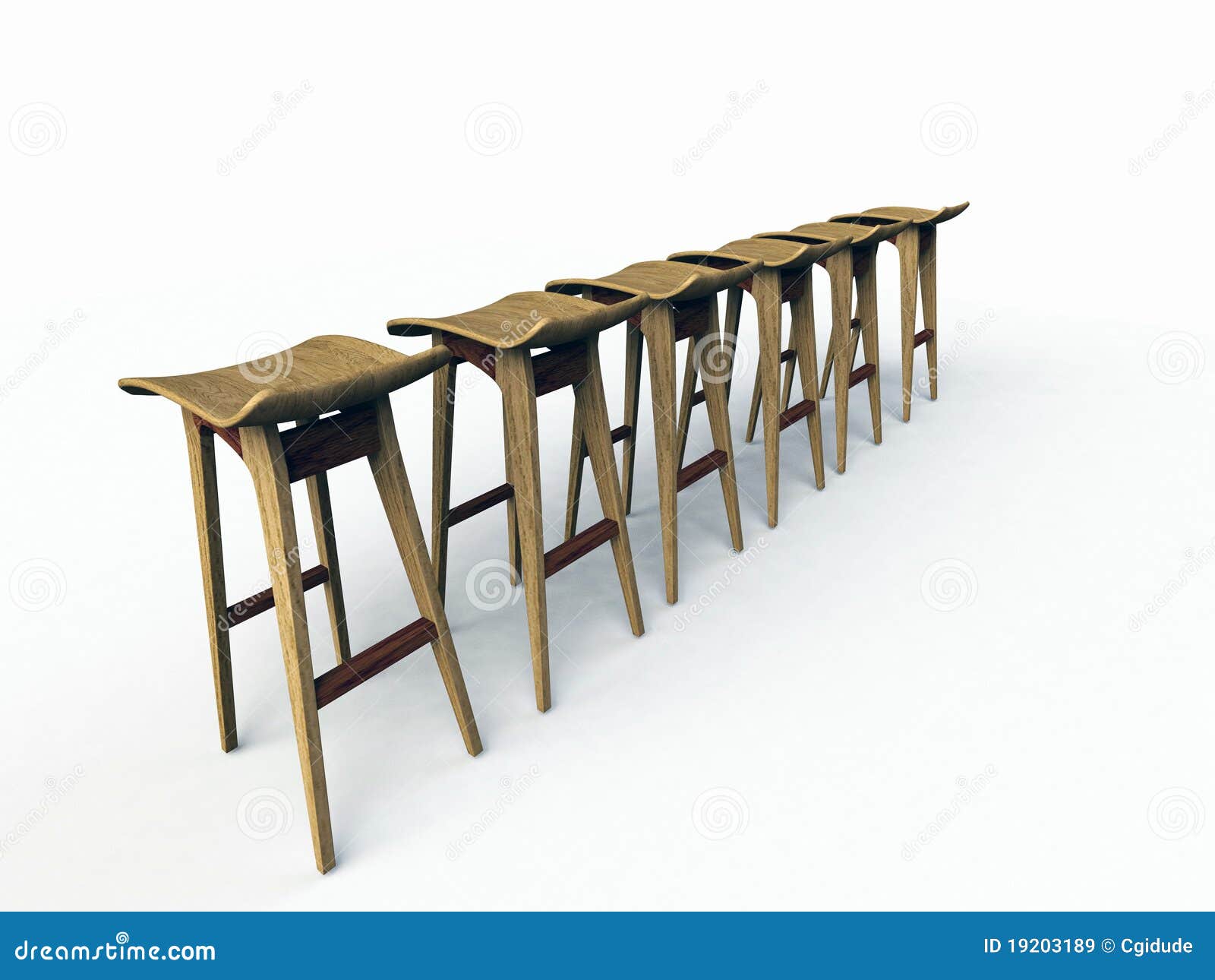 Row of modern bar stools stock illustration. Illustration of kitchen ...