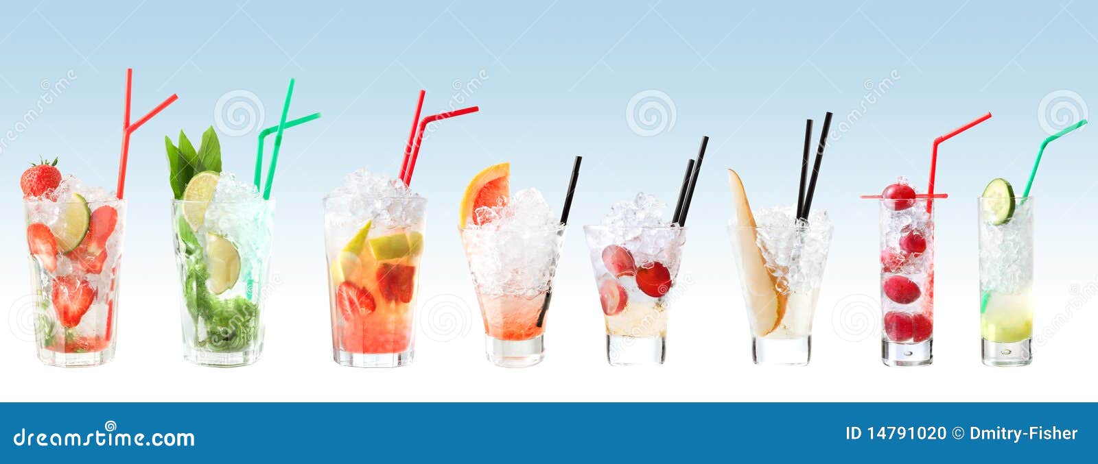 Row of mojito cocktails stock photo. Image of mint, mixed - 14791020