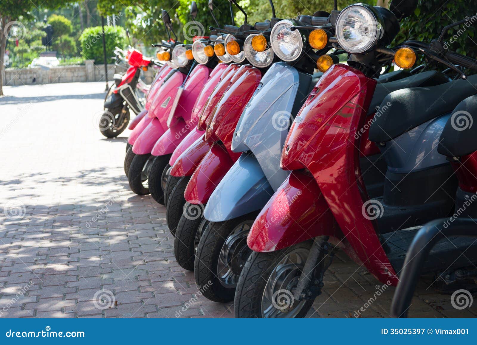Row of Motorcycles on the Street Stock Image - Image of parked, shiny ...