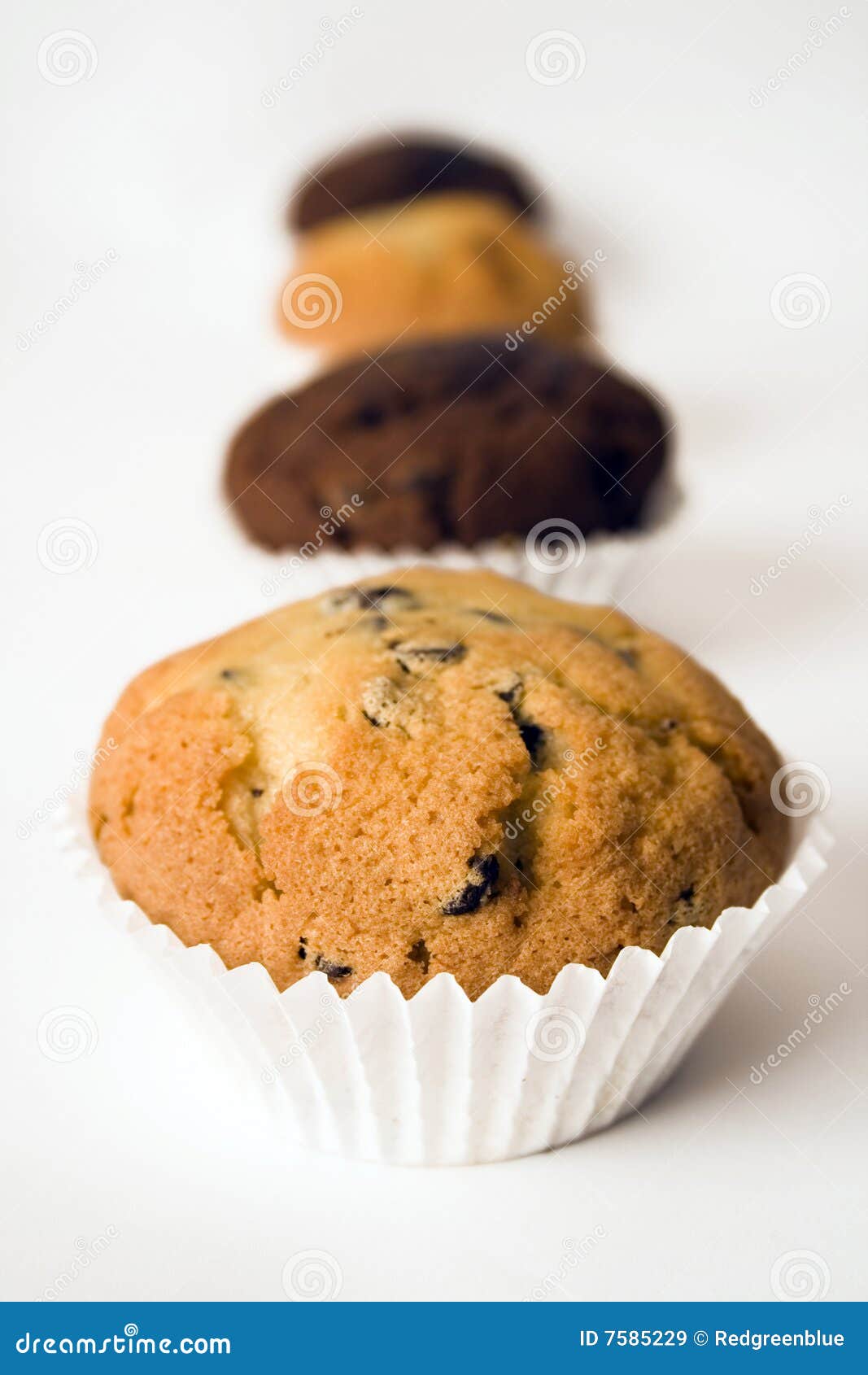 Row of muffins stock image. Image of food, dessert, birthday - 7585229