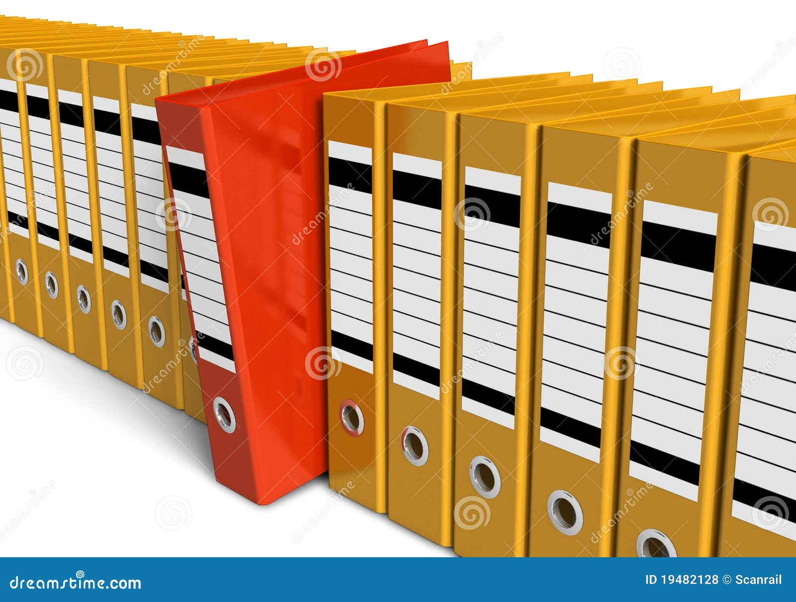 Office Folders Are Located In The Office Tables. Royalty-Free Cartoon ...