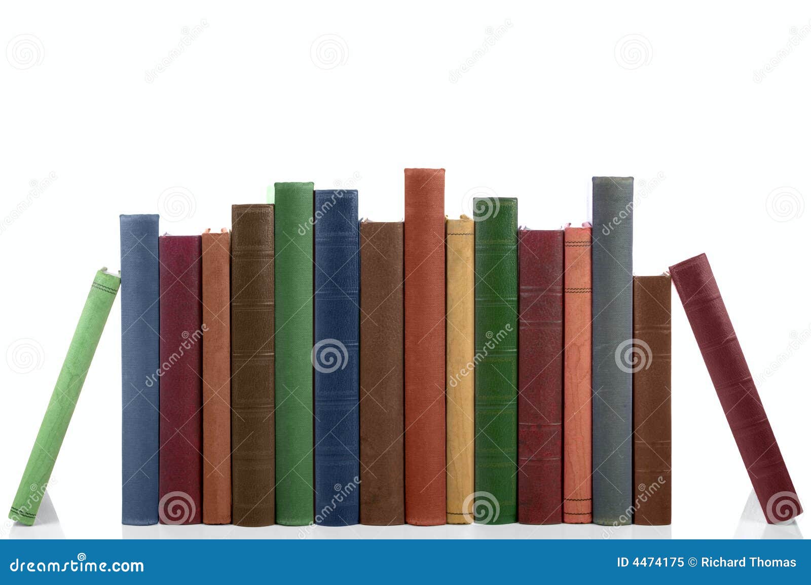 Row of old books. stock image. Image of reading, dogeared - 4474175