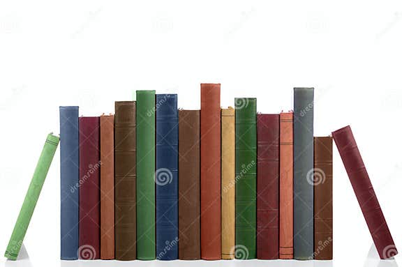Row of old books. stock image. Image of reading, dogeared - 4474175