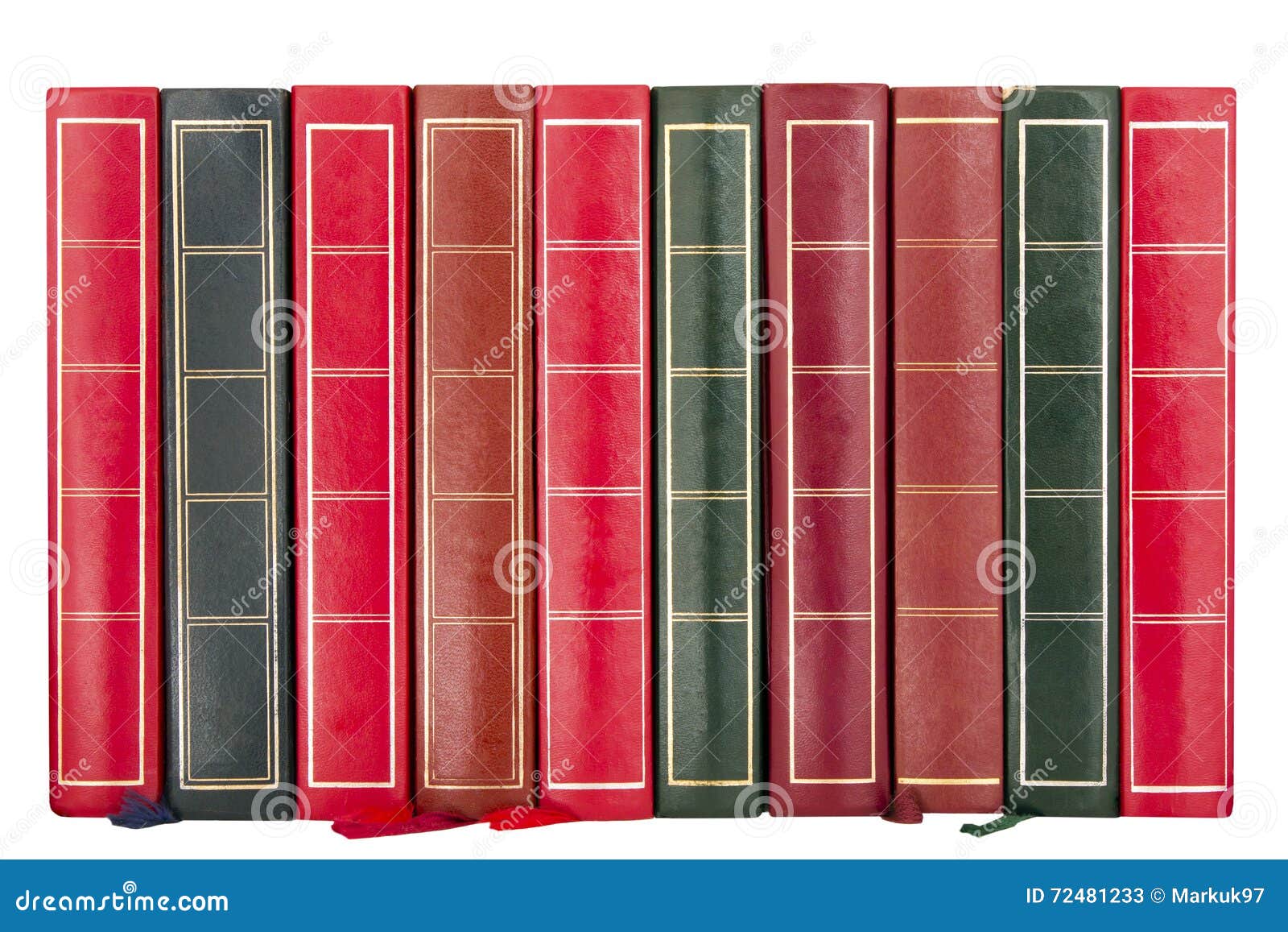 Row of Old Books Showing Spines Stock Image - Image of literature ...