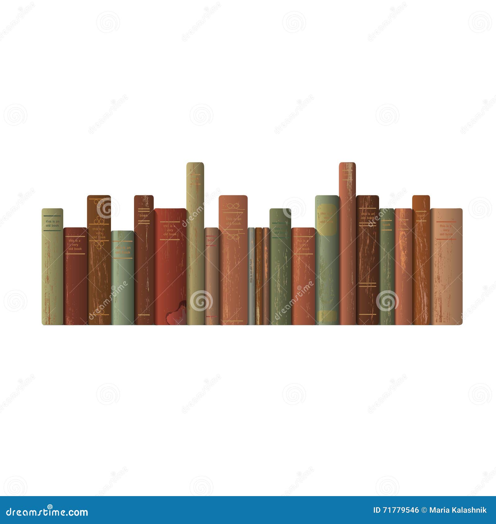 Row Of Books Illustration