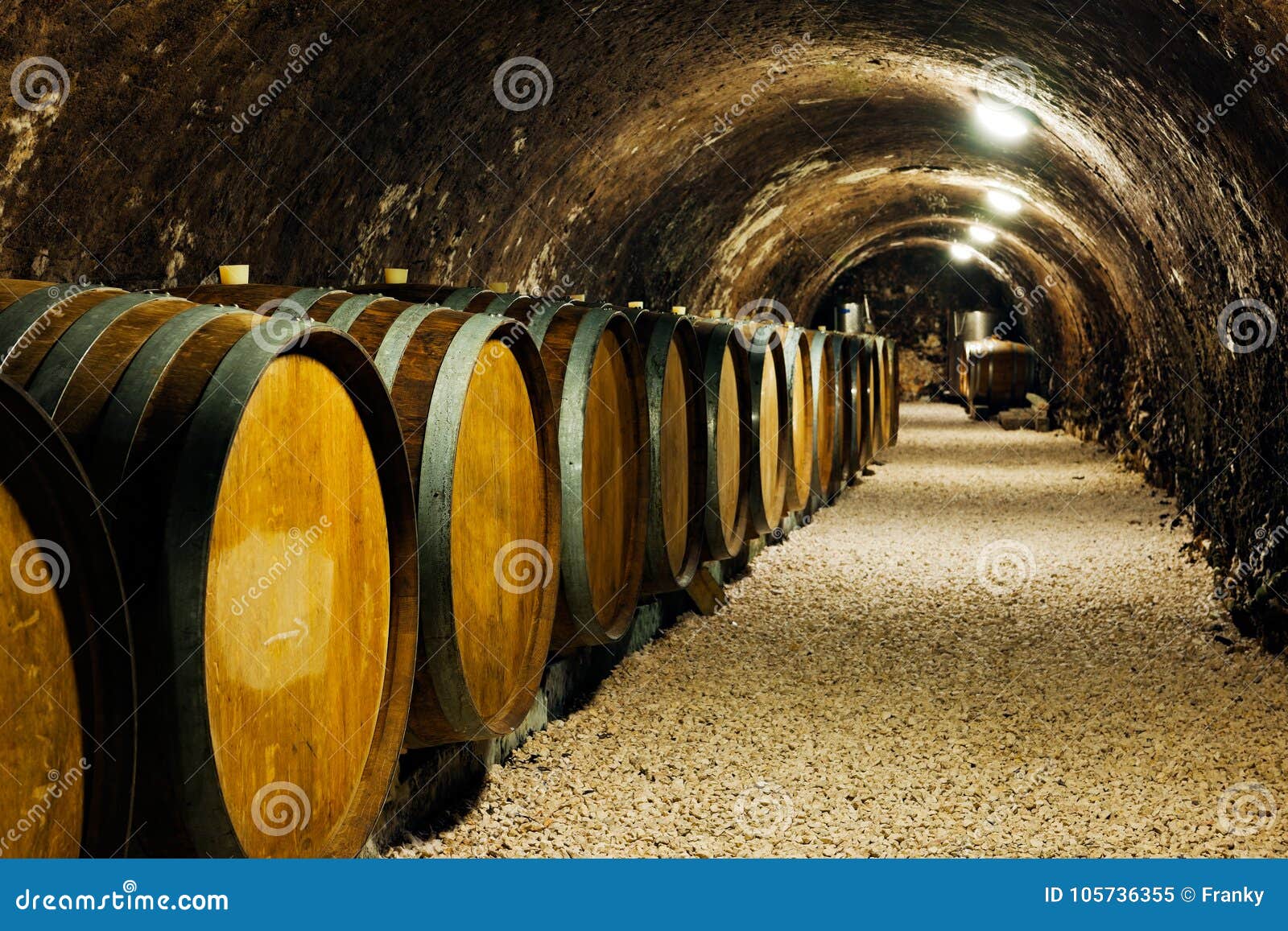 Old Wine Barrels in a Wine Cellar Stock Image - Image of flavor ...