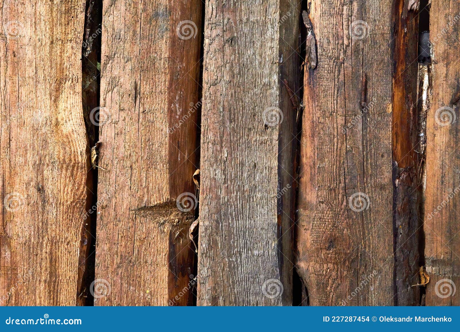 Row of Old Wooden Planks, Wood Texture. Stock Photo - Image of panel ...