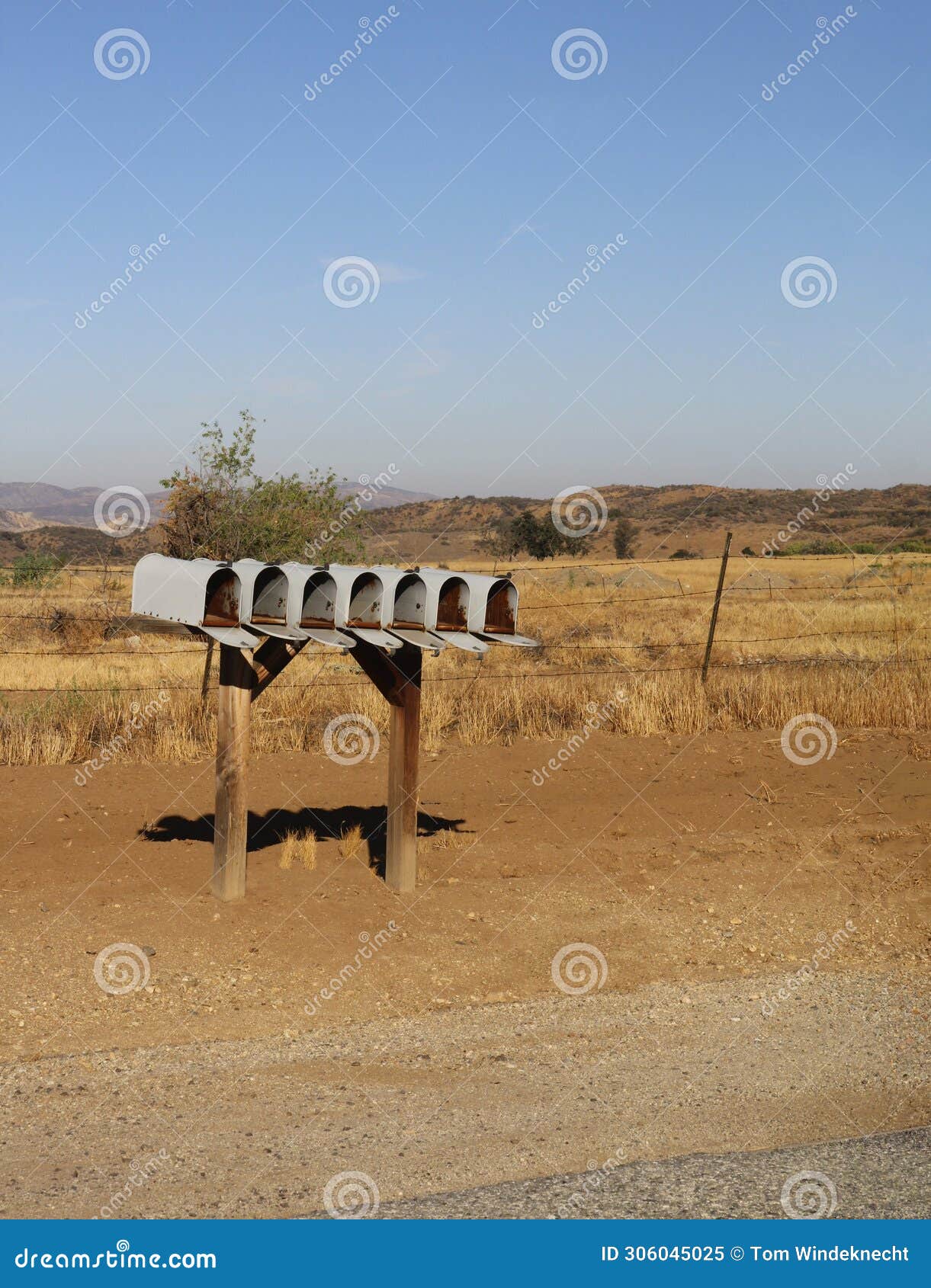 Row of Open Mailboxes in a Rural Setting Stock Image - Image of mailboxes, correspondence: 306045025