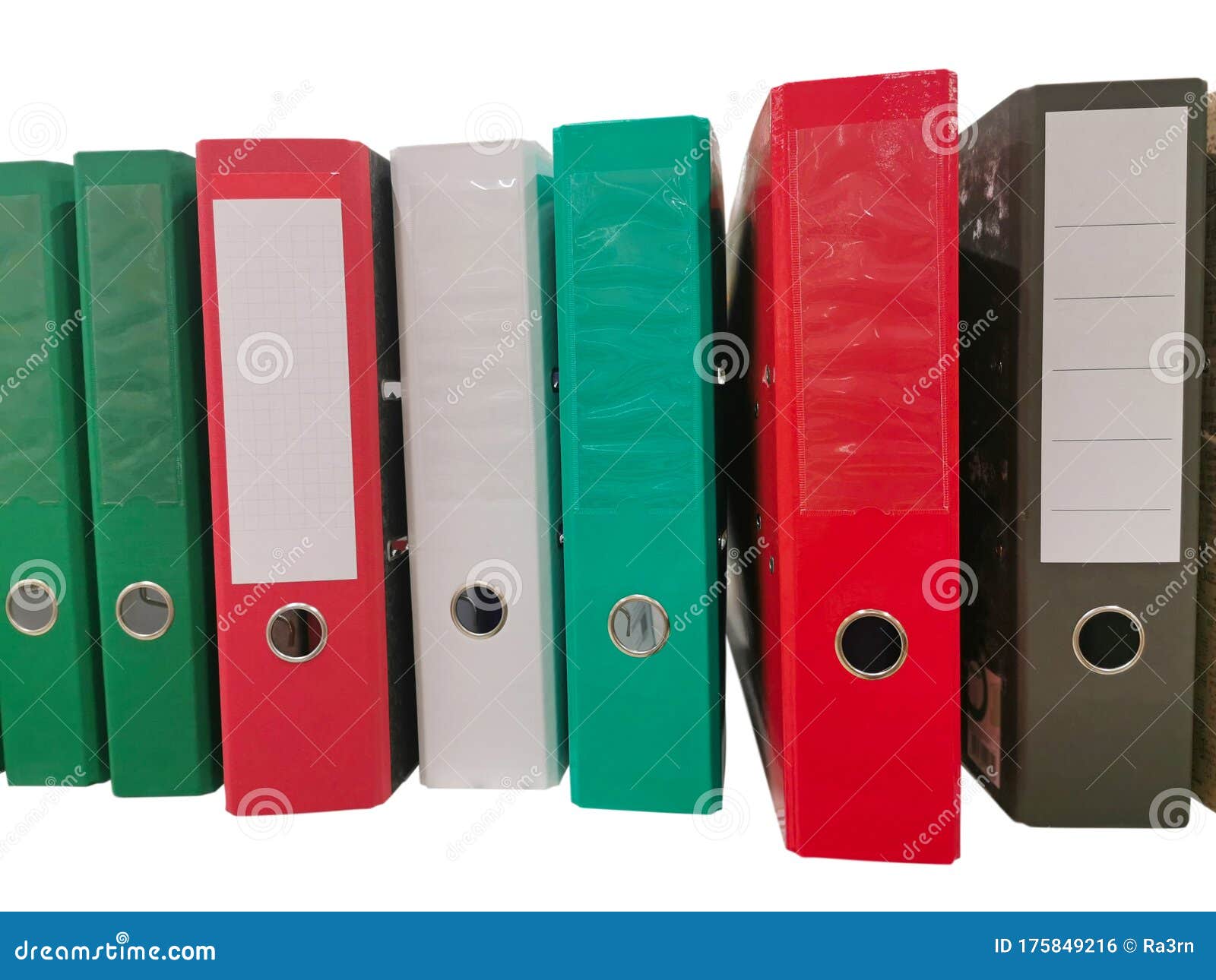 Row of paper folders stock photo. Image of store, nemicro - 175849216