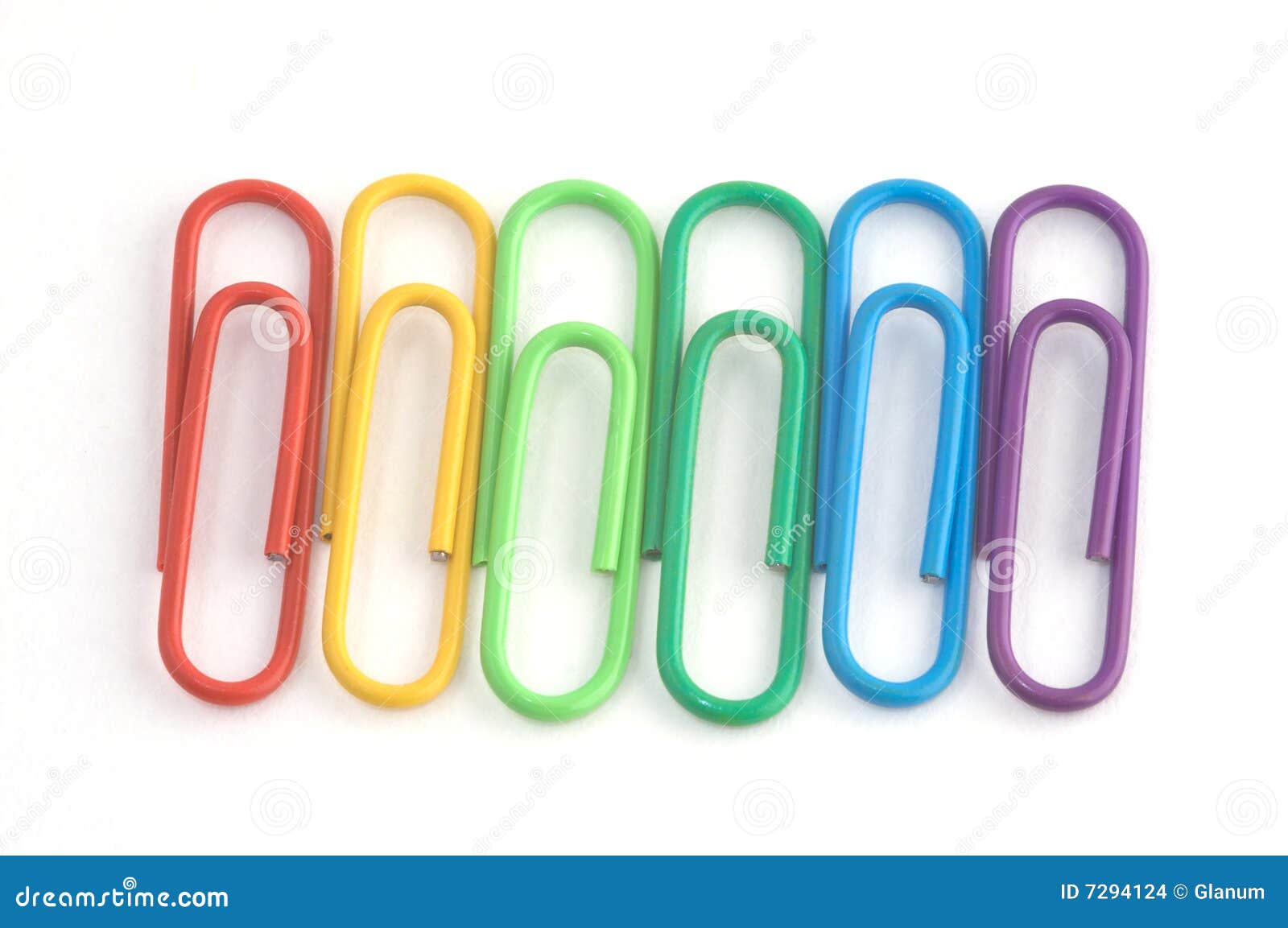 A row of paperclips stock photo. Image of fasterner, paperclip - 7294124
