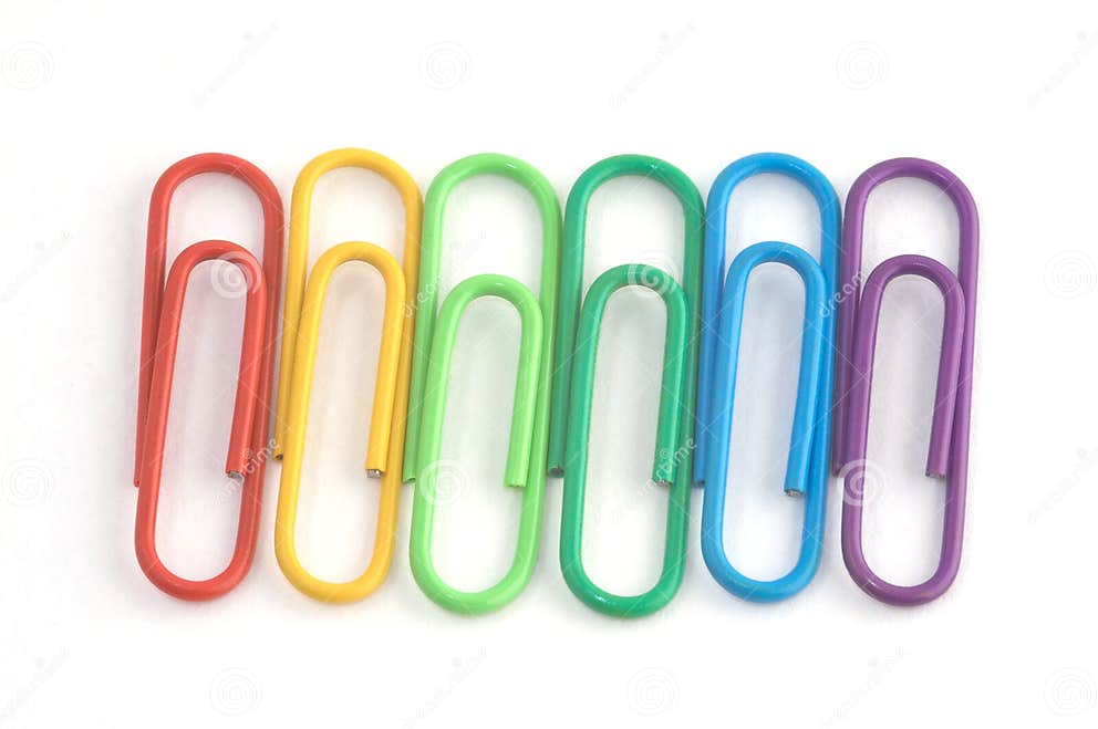 A row of paperclips stock photo. Image of fasterner, paperclip - 7294124