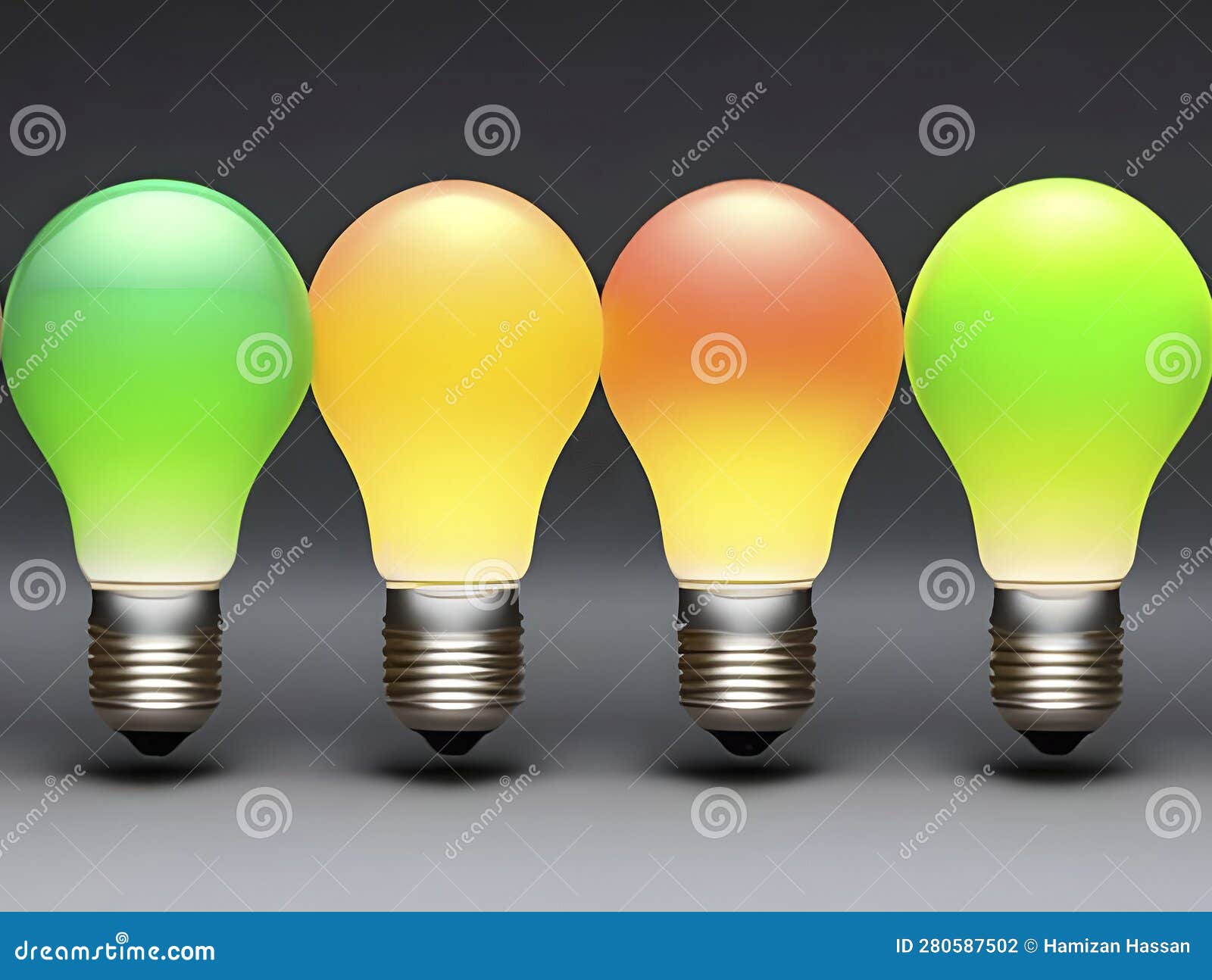 A Row of Pastel-colored Light Bulbs, Gently Illuminating the Space with ...