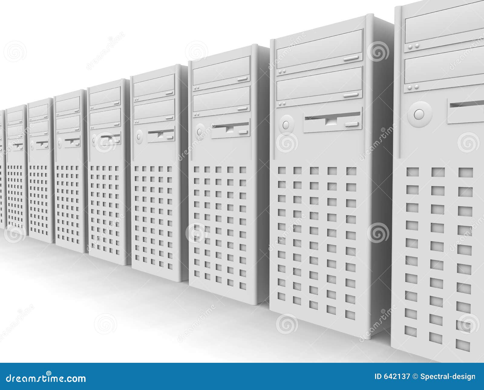 Row of PCs stock illustration. Illustration of tool, digital - 642137
