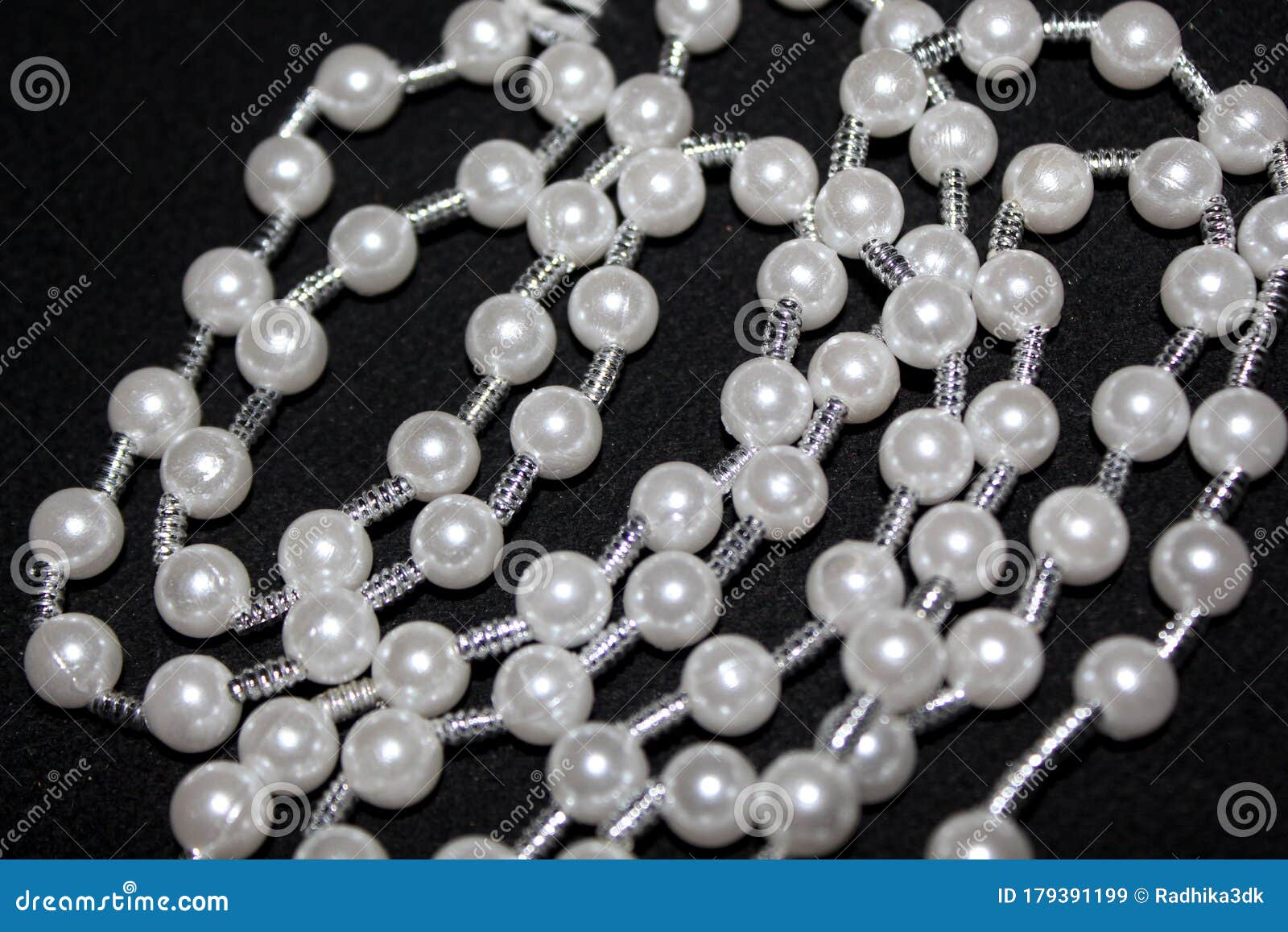 Row of Pearl Strings Abstract Background Stock Image - Image of card ...