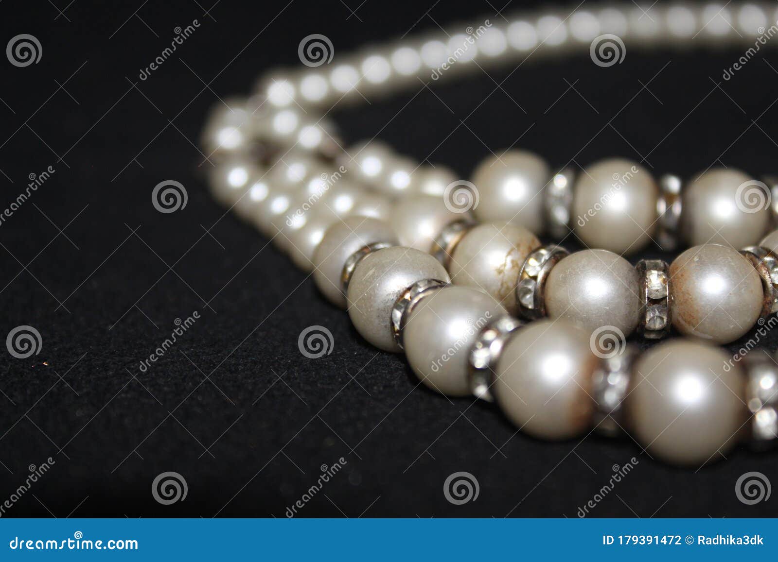 Row of Pearl Strings Abstract Background Stock Photo - Image of ...