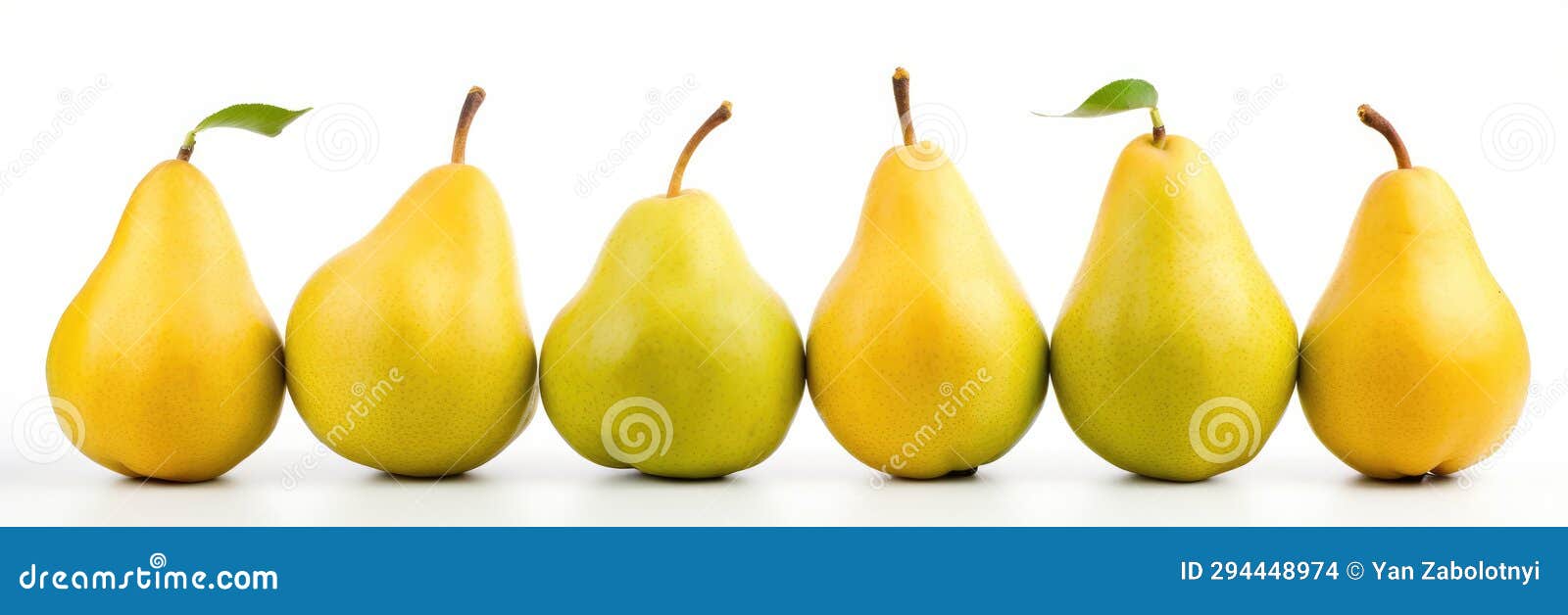 A Row of Pears and a Row of Pears on a White Background Stock ...