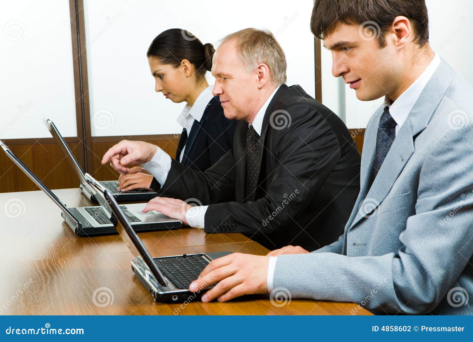 Row of people stock photo. Image of professional, positive - 4858602