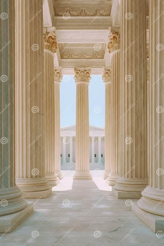 Row of Pillars in a Building, Suitable for Architectural Projects Stock ...