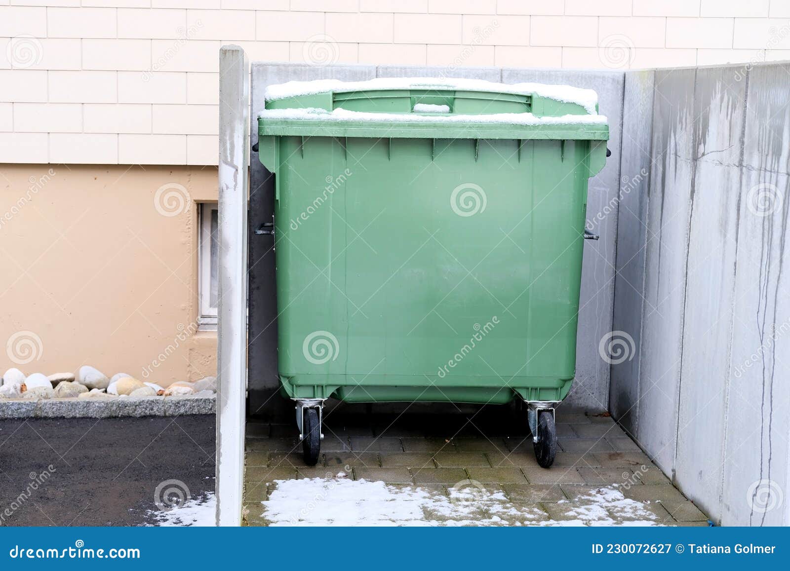 Row of Plastic Green Waste Container for Separate Sorting at Public ...
