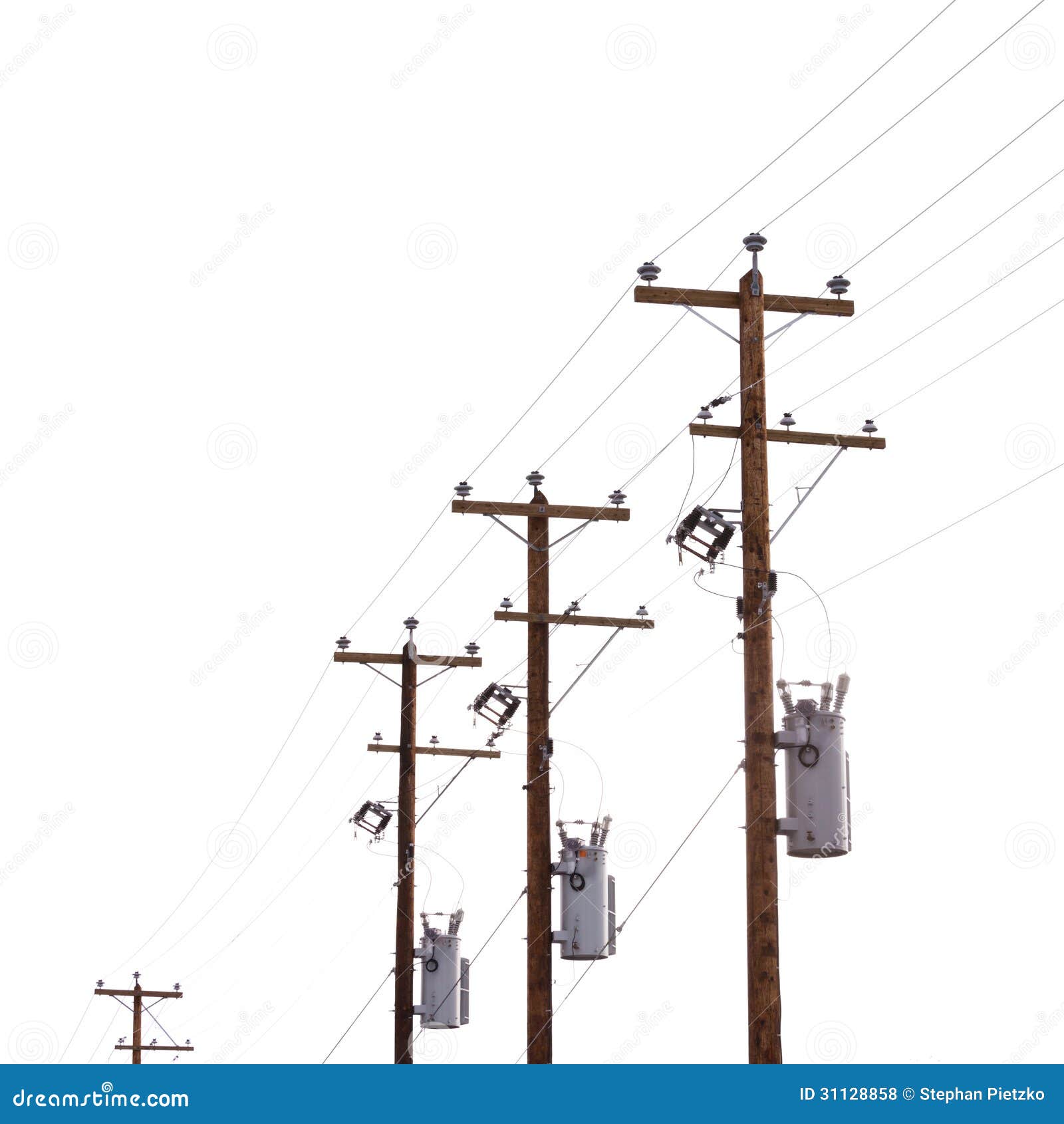 Row of Power Pole Transformers Isolated on White Stock Photo - Image of ... Row of Power Pole Transformers Isolated on White Stock Photo - Image of ...