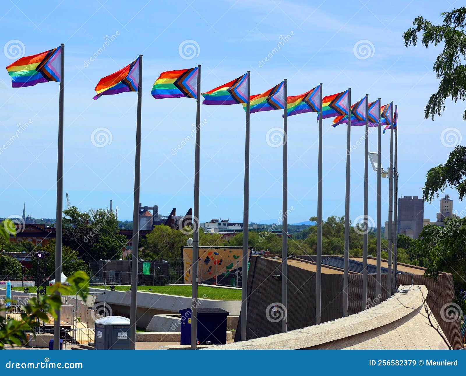 Row of Progress Pride flag stock image. Image of emblem - 256582379