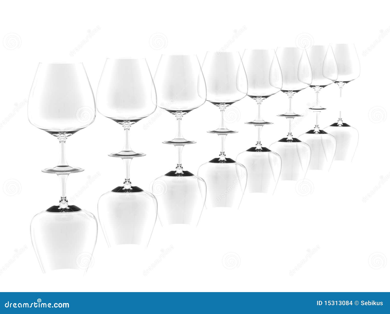 Row of Pure Glass Collection Stock Illustration - Illustration of ...