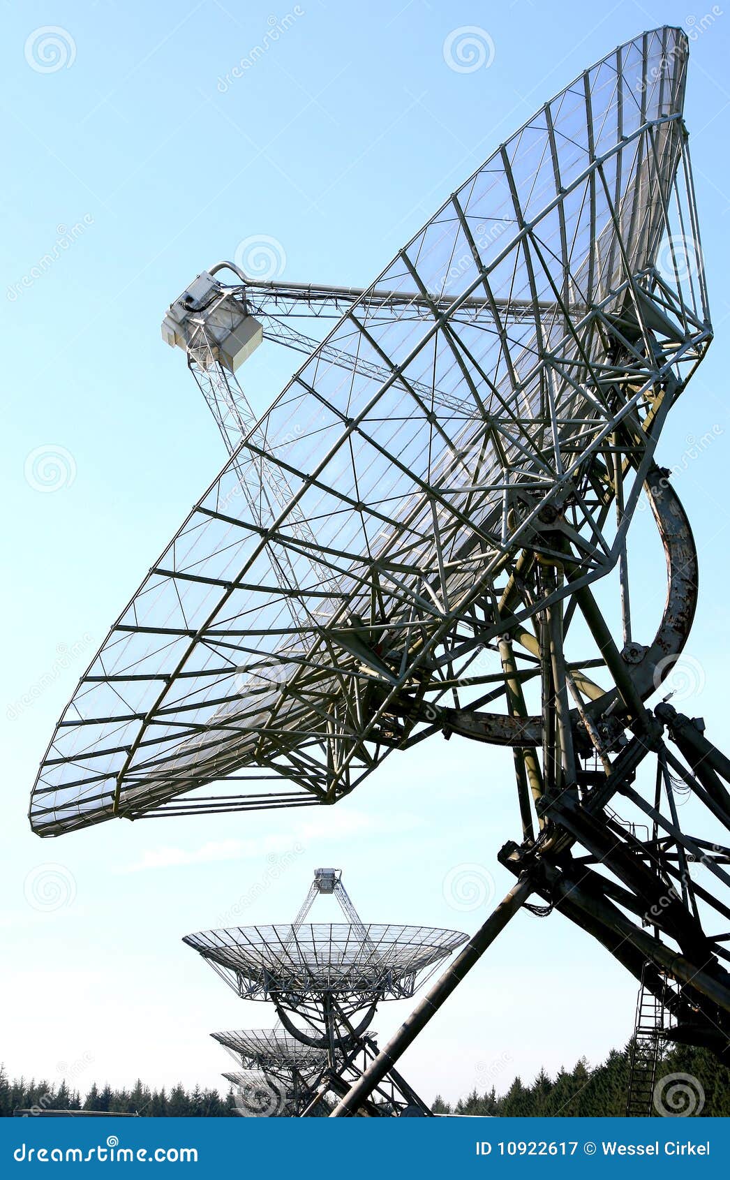 An Row of Radio Telescopes in the Netherlands Stock Image - Image of ...