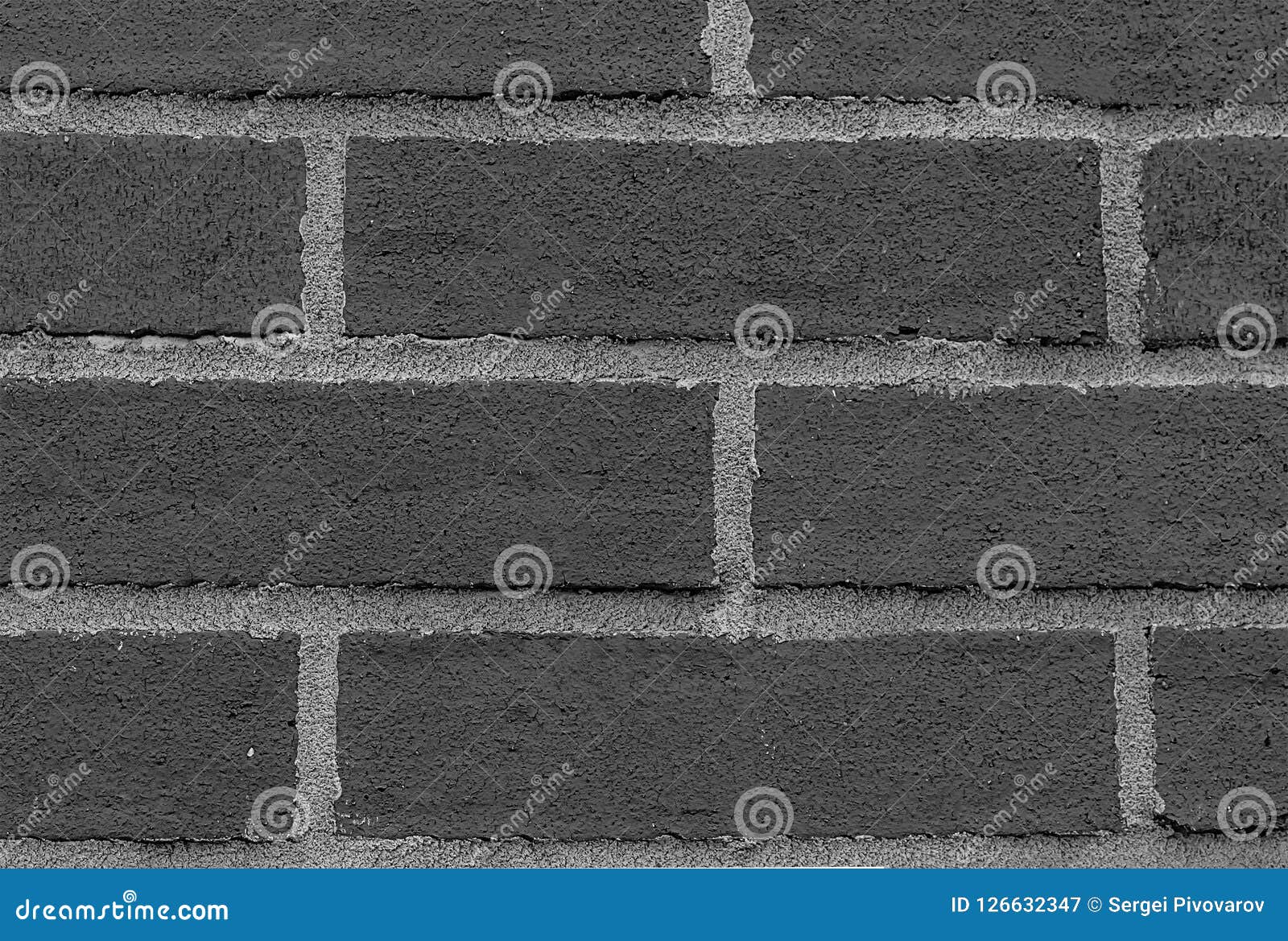 Row of Rectangular Stones Bricks Monochrome Gray with Cement Horizontal ...
