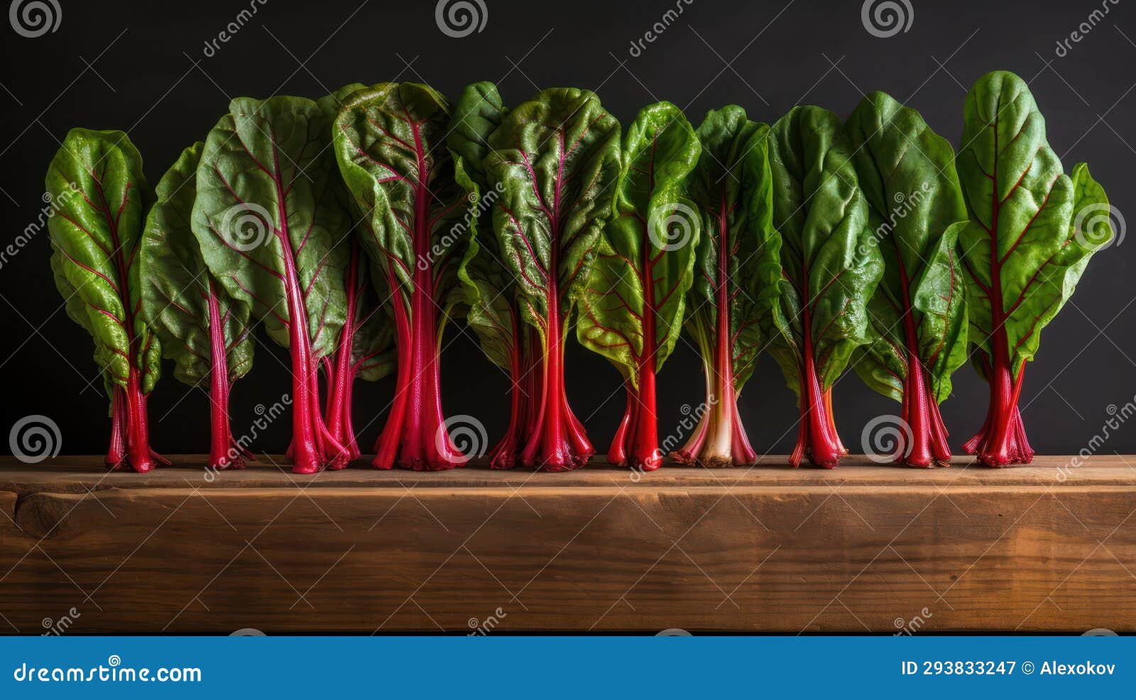 A Row of Red Chard: Minimalistic and Superb Clean Image AI Generated ...