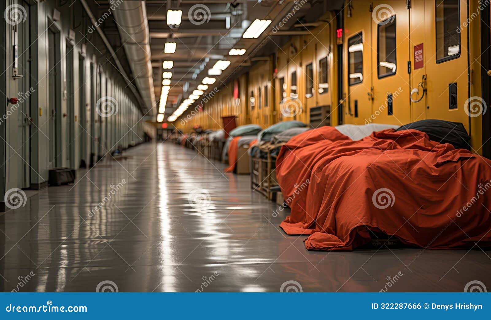 Row of Red Covered Lockers stock photo. Image of security - 322287666