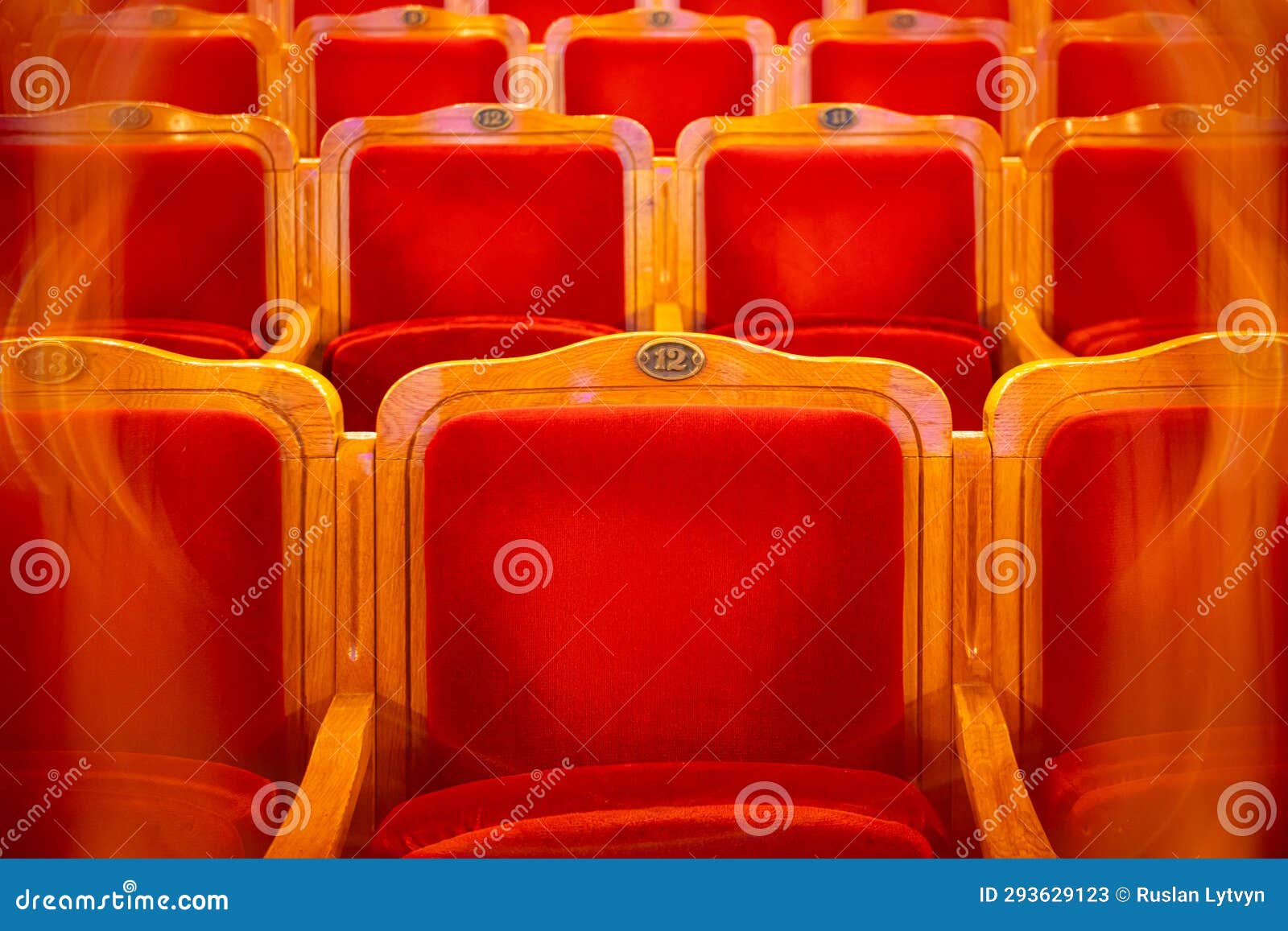 Row of Red Seats in Theatre Editorial Stock Photo - Image of ...