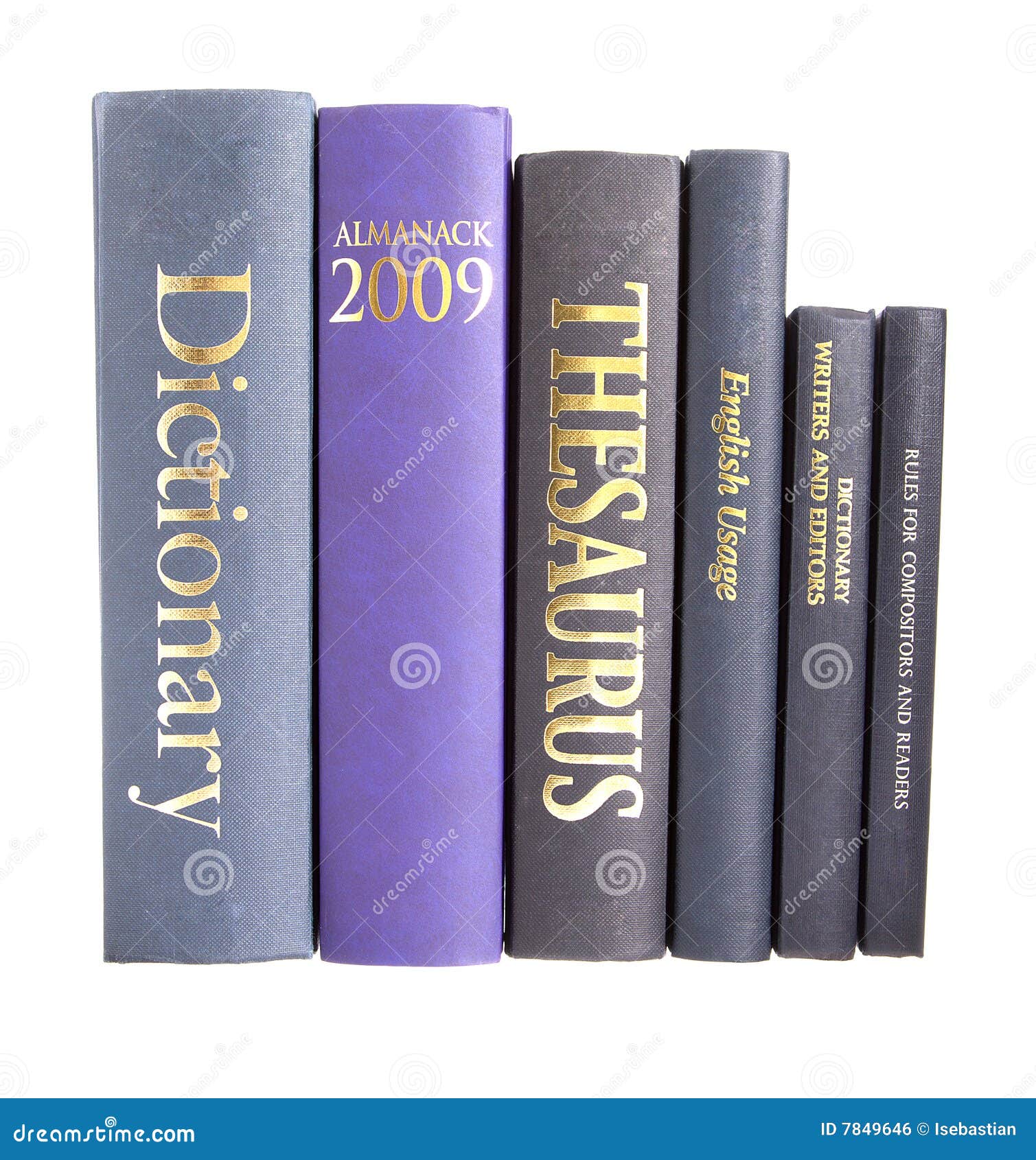 Row of reference books stock photo. Image of white, isolated - 7849646