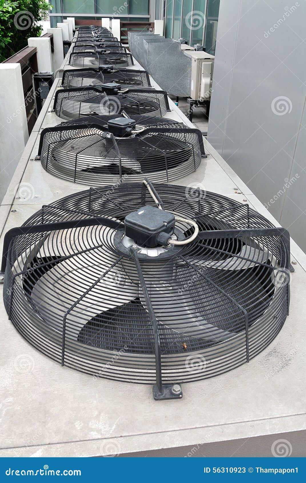 Row of Residential Air Conditioner Compressor Units Stock Image - Image ...