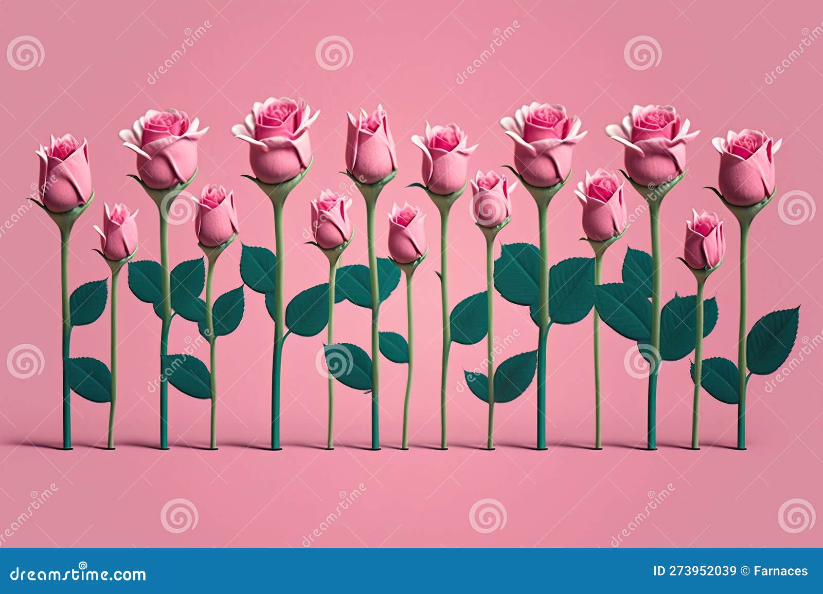 Row of roses illustration stock illustration. Illustration of romantic ...