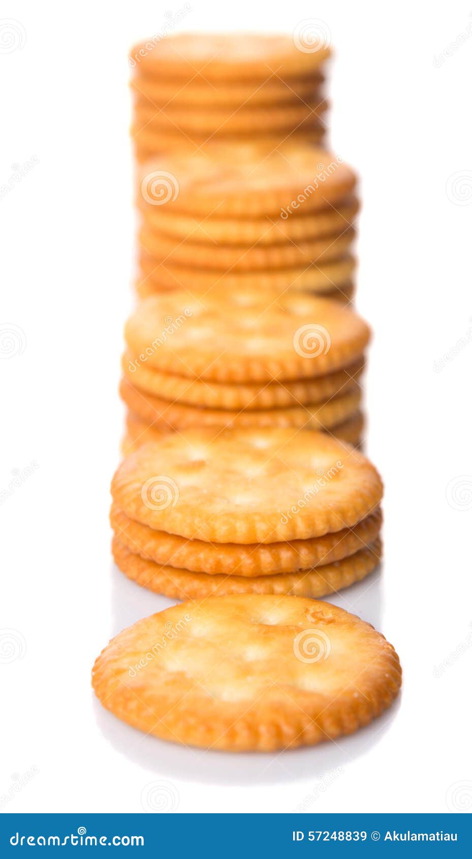Row of Round Salted Crackers V Stock Image - Image of brown, biscuit ...