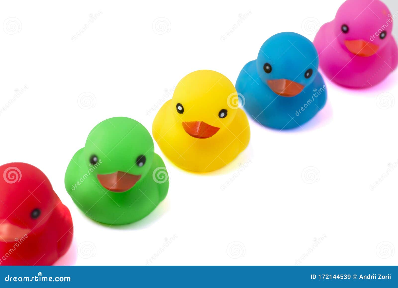 Colorful Rubber Ducks Background