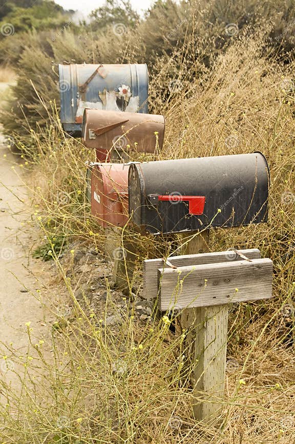 A Row of Rural Mail Boxes stock photo. Image of usps - 27094702
