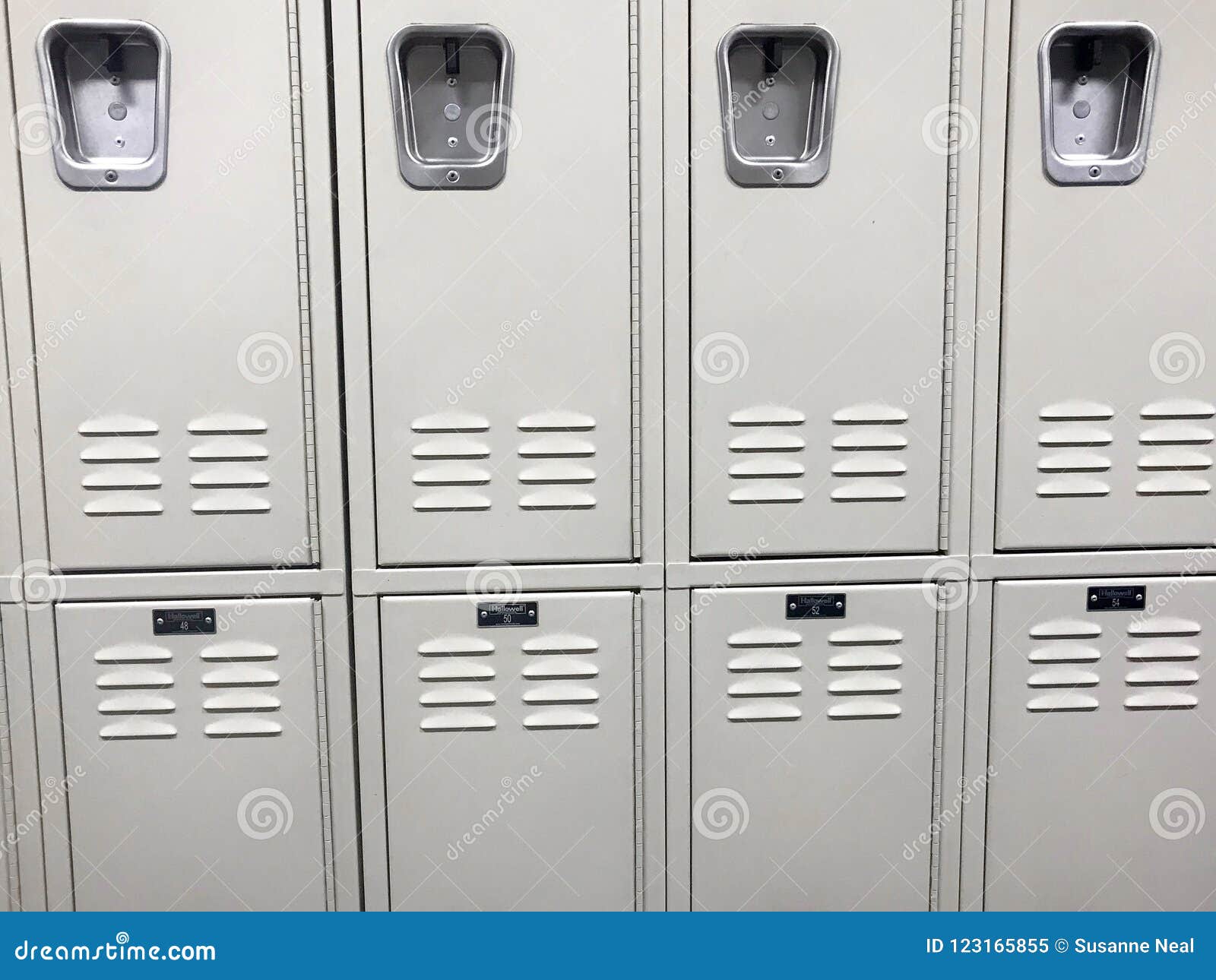 Row of school lockers stock image. Image of lockers - 123165855