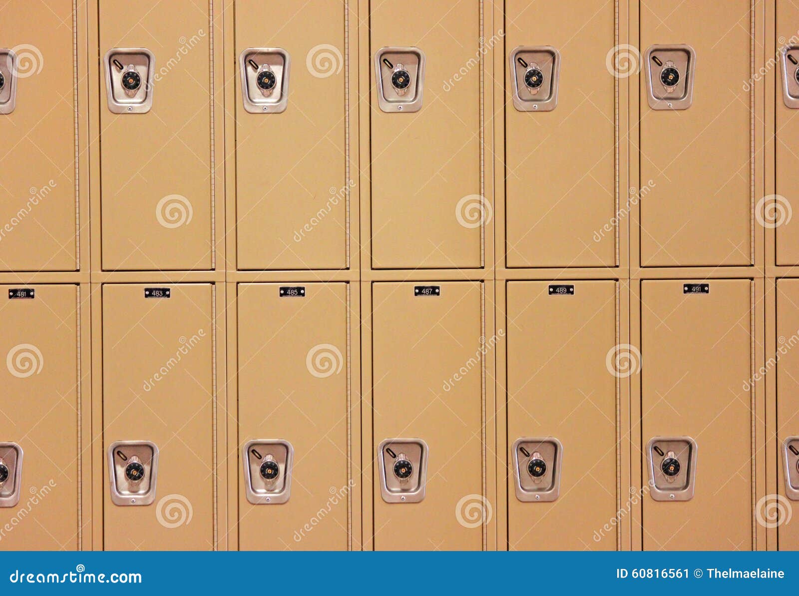 Row of School Lockers stock image. Image of storage, locker - 60816561