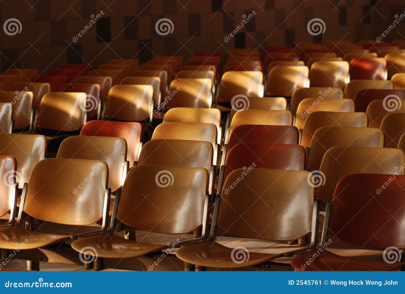 Row of seat stock image. Image of chair, stadium, field - 2545761